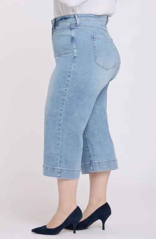 NYDJ Brigitte Patch Pocket Wide Leg Capri Jeans