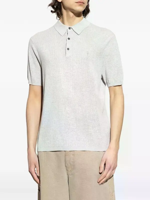 ALLSAINTS Short-sleeved Polo Shirt - Grey