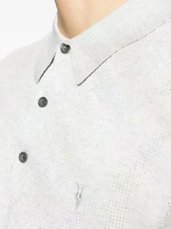 ALLSAINTS Short-sleeved Polo Shirt - Grey