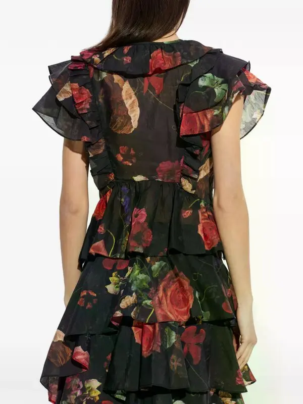 ALLSAINTS Alma Ruffled Floral-print Blouse