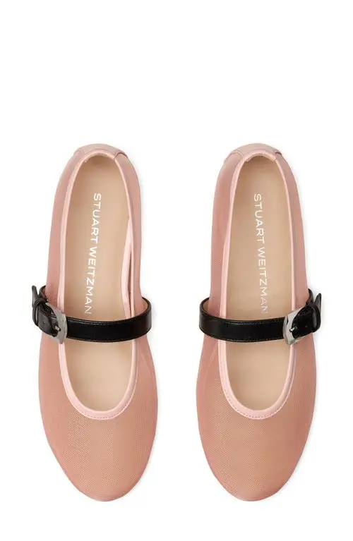 STUART WEITZMAN Sai Bareitall Mary Jane - Light Pink/black