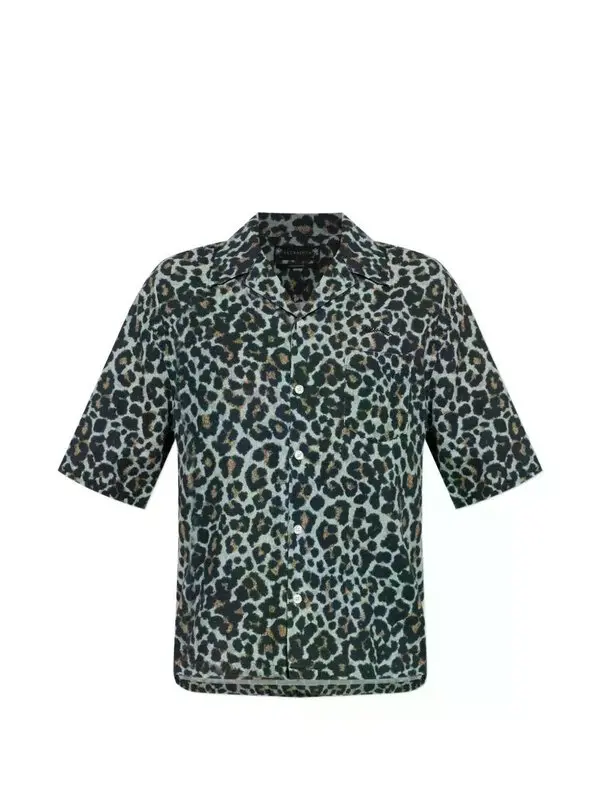 ALLSAINTS Leopard-pattern Pocket Shirt - Grey