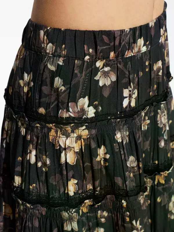 ALLSAINTS Floral Print Maxi Skirt