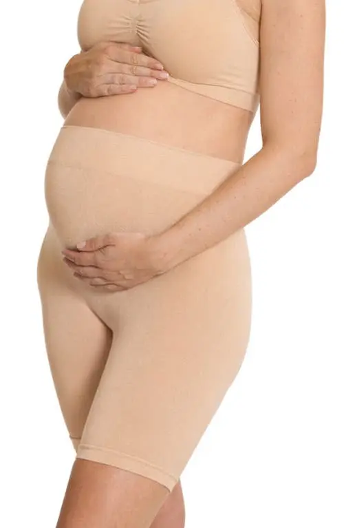 CACHE COEUR Essentiel Seamless Maternity Cycling Shorts - Beige