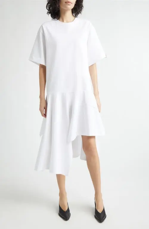 Stella McCartney Deconstructed Organic Cotton T-shirt Dress - Pure White