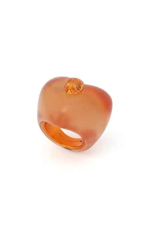 Kurt Geiger Jelly Eagle Cocktail Ring - Orange