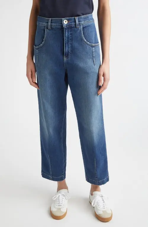 Eleventy High-waist Straight Leg Ankle Jeans - Zucchero