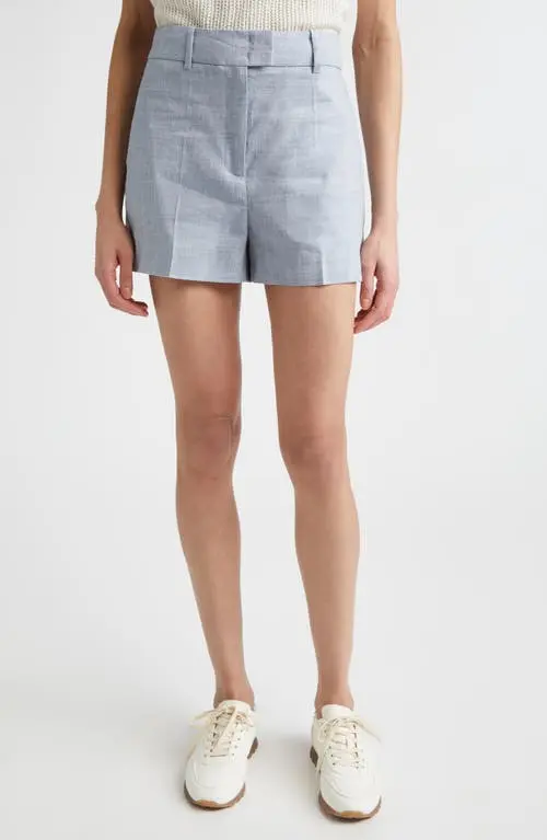 Eleventy Linen & Wool Chambray Shorts