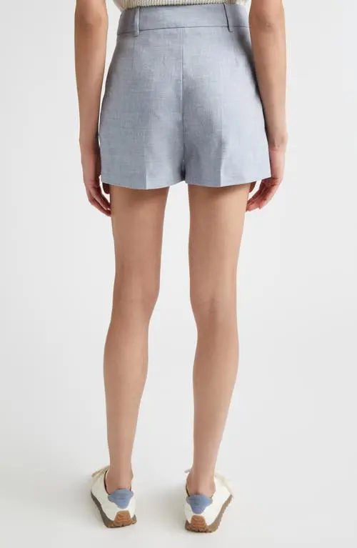Eleventy Linen & Wool Chambray Shorts