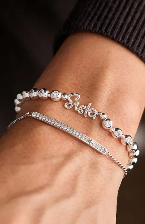 ALEX AND ANI Sister Elongated Crystal Stretch Bracelet