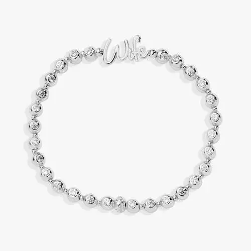 ALEX AND ANI Wife Elongated Crystal Stretch Bracelet - Silver