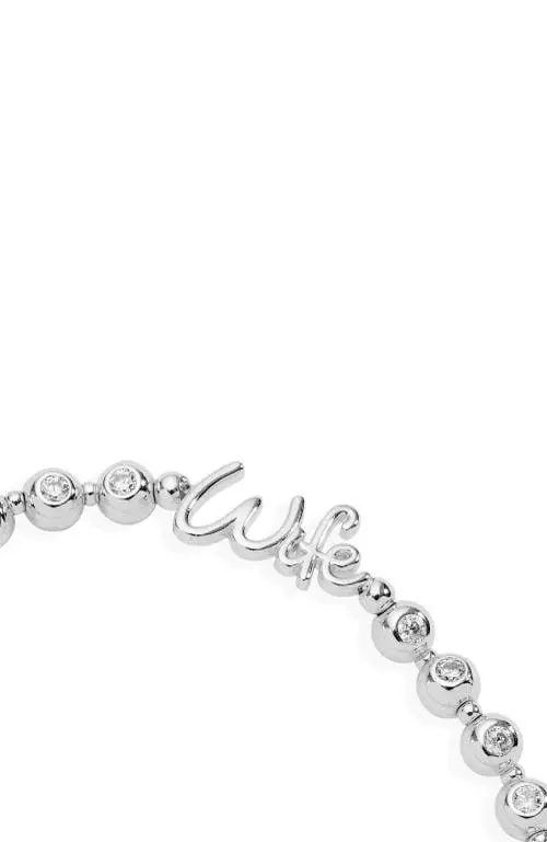 ALEX AND ANI Wife Elongated Crystal Stretch Bracelet - Silver