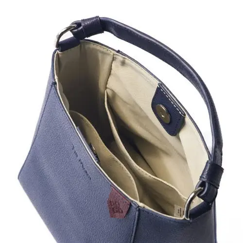 TIN MARIN Yaya Leather Bucket Bag - Navy Blue