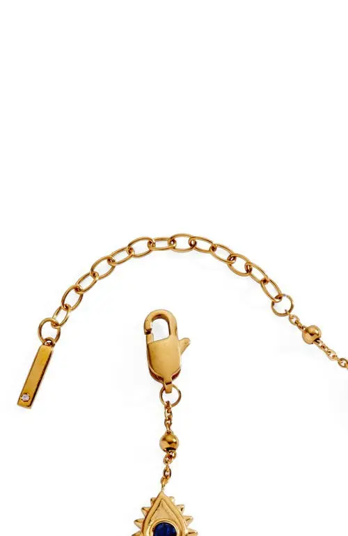 ALEX AND ANI Evil Eye Crystal Stone Chain Bracelet - Gold