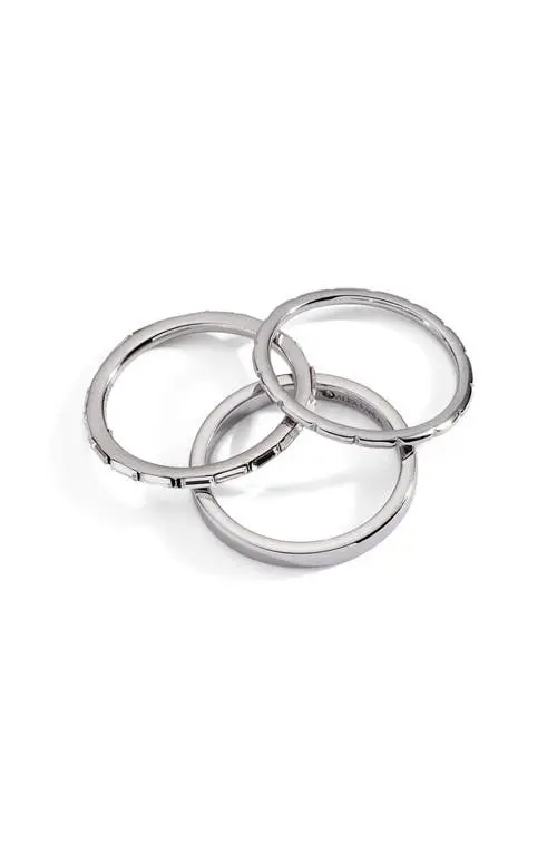 ALEX AND ANI Baguette Stacking Ring Set Of 3