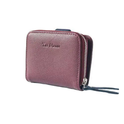 TIN MARIN Camila Small Leather Wallet - Burgundy