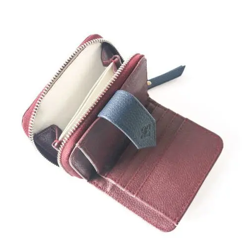 TIN MARIN Camila Small Leather Wallet - Burgundy