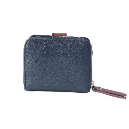 TIN MARIN Camila Small Leather Wallet - Navy Blue