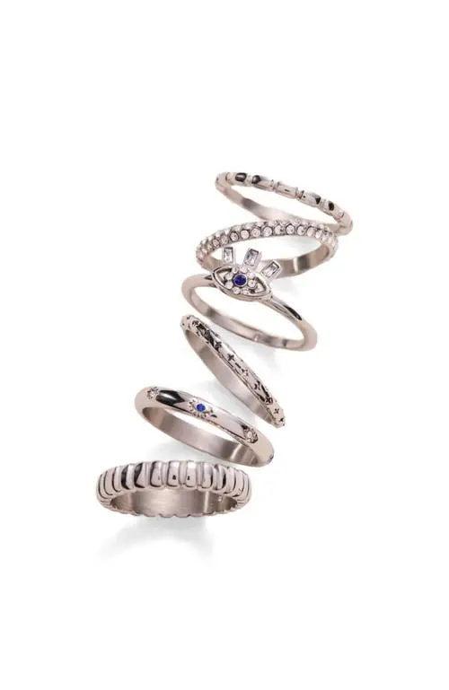 ALEX AND ANI Multi Textured Stacking Ring Set Of 3