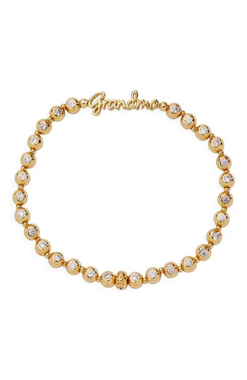 ALEX AND ANI Grandma Elongated Crystal Bracelet - Gold