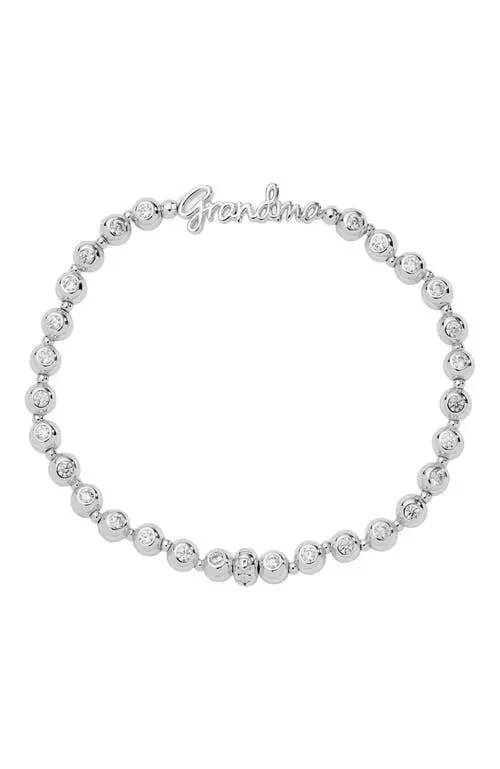 ALEX AND ANI Grandma Elongated Crystal Bracelet - Silver