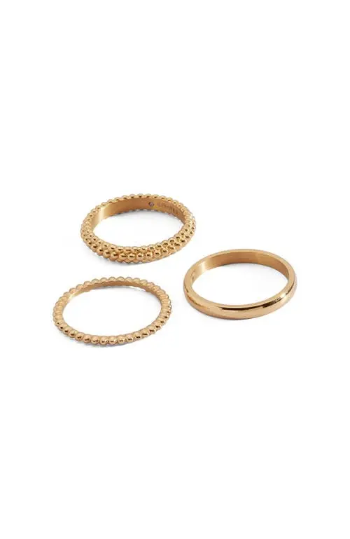 ALEX AND ANI Textured Stacking Ring Set Of 3 - Gold
