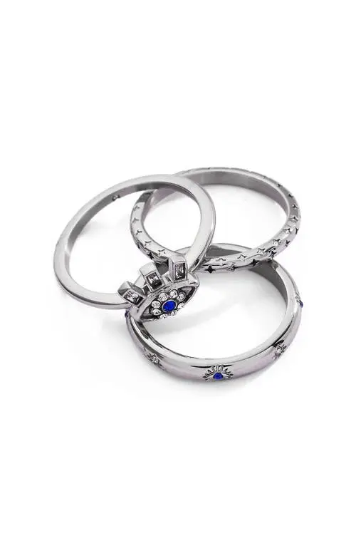ALEX AND ANI Evil Eye Stacking Ring Set Of 3