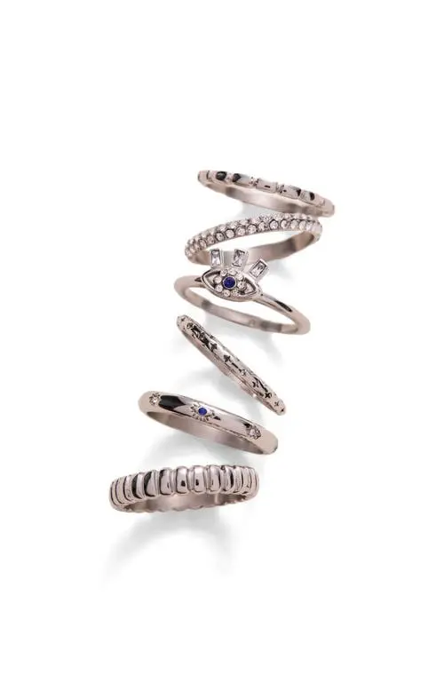 ALEX AND ANI Evil Eye Stacking Ring Set Of 3