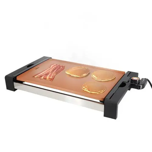 MEGACHEF 21.63 Inch Copper Electric Grill With Non-stick Coating - Black
