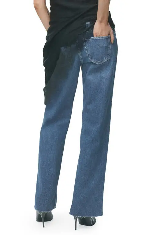 Mango Over-the-bump Wide-leg Maternity Jeans - Medium Blue