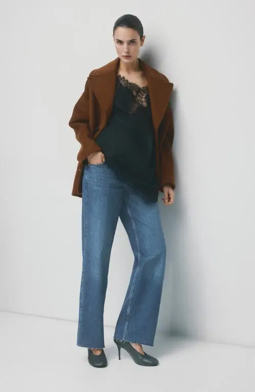 Mango Over-the-bump Wide-leg Maternity Jeans - Medium Blue
