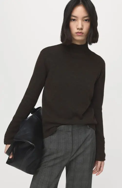 Mango High Waist Wide Leg Trousers