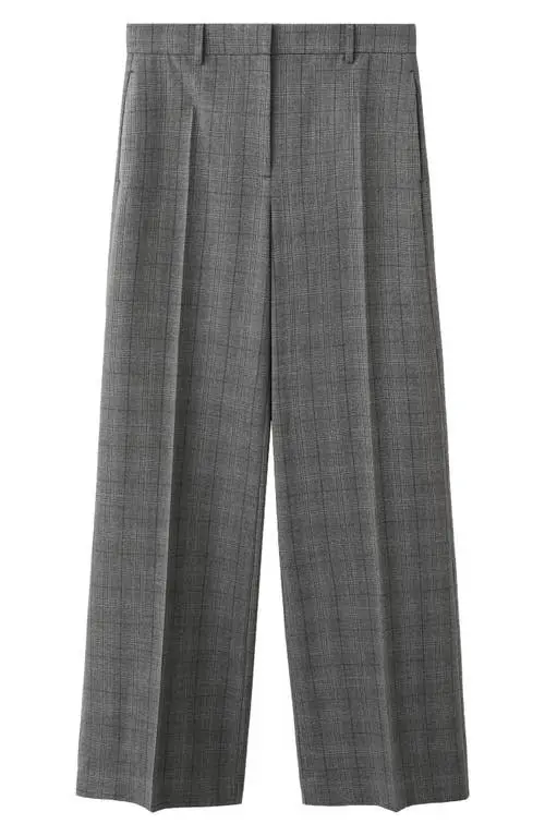 Mango High Waist Wide Leg Trousers