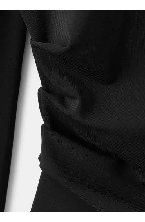 Mango One-shoulder Turtleneck Top