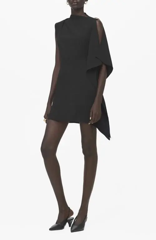 Mango Asymmetric Minidress - Black