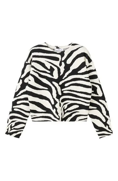 Mango Zebra Print Sweater