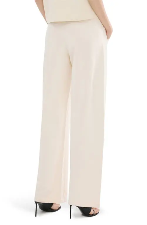 Mango Elastic Waist Cotton Pants
