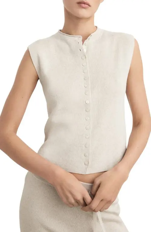 Mango Cotton Blend Sweater Vest