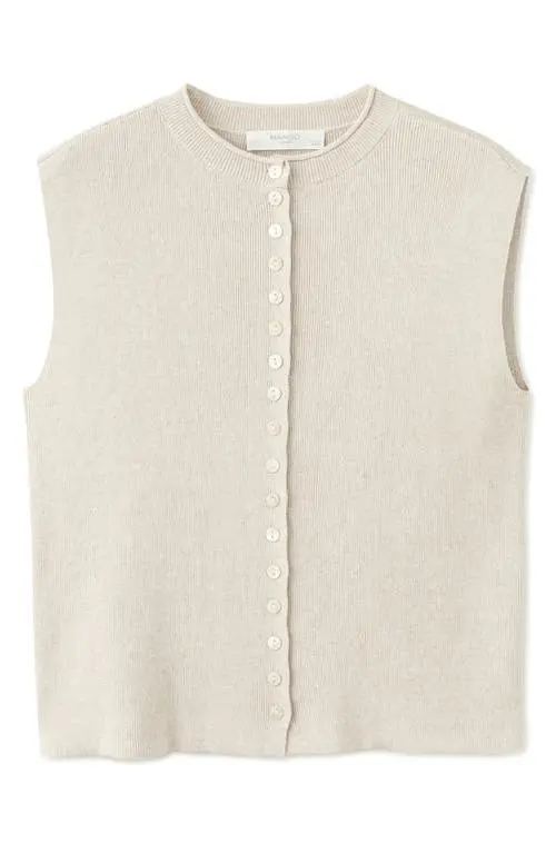 Mango Cotton Blend Sweater Vest