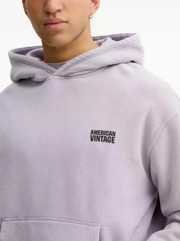 American Vintage Logo-print Hoodie - Purple