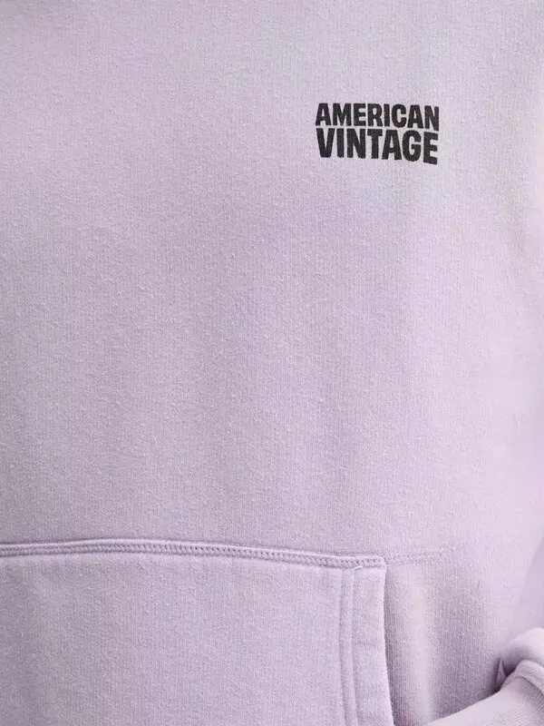 American Vintage Logo-print Hoodie - Purple