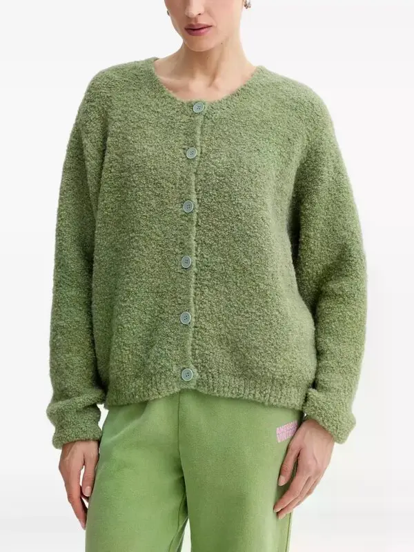 American Vintage Zolly Textured Cardigan - Green