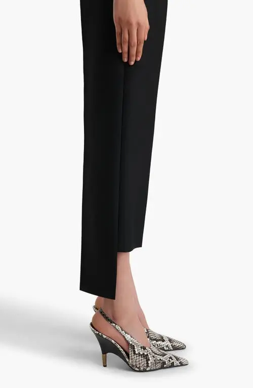Khaite Rae Bonded Crepe Step Hem Cigarette Crop Pants