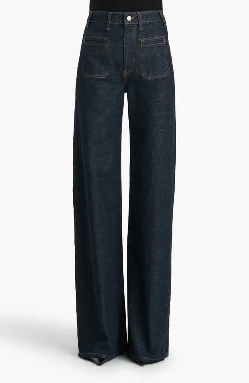 Khaite Delmonico High Waist Wide Leg Jeans - Benson