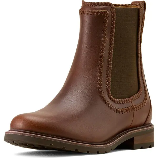 Ariat Wexford Blanket Stitch Chelsea Boot - Deep Cognac
