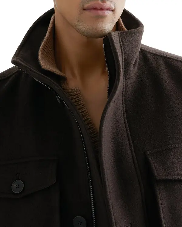 REISS Wool Four-pocket Coat