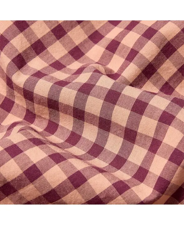 PIGLET IN BED Small Gingham Check Fitted Sheet, Queen