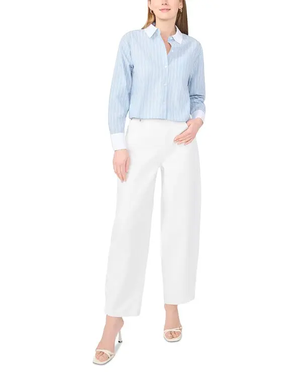 1.State Collared Long Sleeve Top