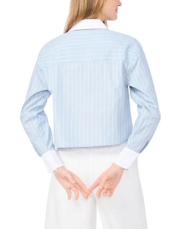 1.State Collared Long Sleeve Top