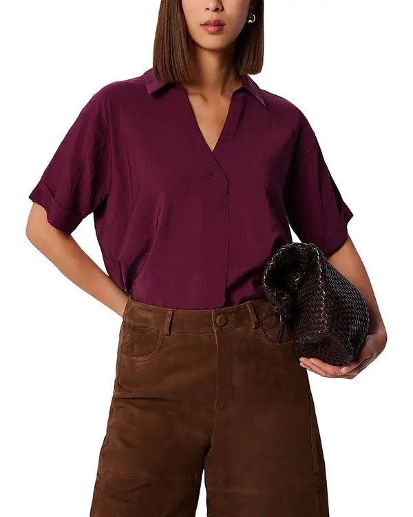 Whistles Sasha Relaxed Shirt - Fig